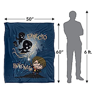 Harry Potter Expecto Patronum Chibi Potter Officially Licensed Silky Touch Super Soft Throw Blanket 50" x 60"