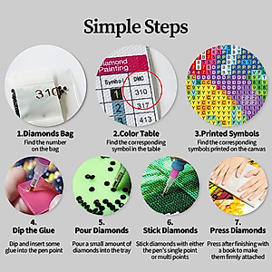 SupaDiya Easter Eggs Diamond Painting Kits for Adults Beginner, Full Drill Round Diamond Dots DIY 5D Diamond Art Kits, Paint by Numbers Adults Gem Art Painting Kit for Home Wall Decor (12x16 inch)