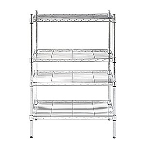 KOIECETA 8-Tier Wire Shelving Unit Adjustable Steel Wire Rack Chrome