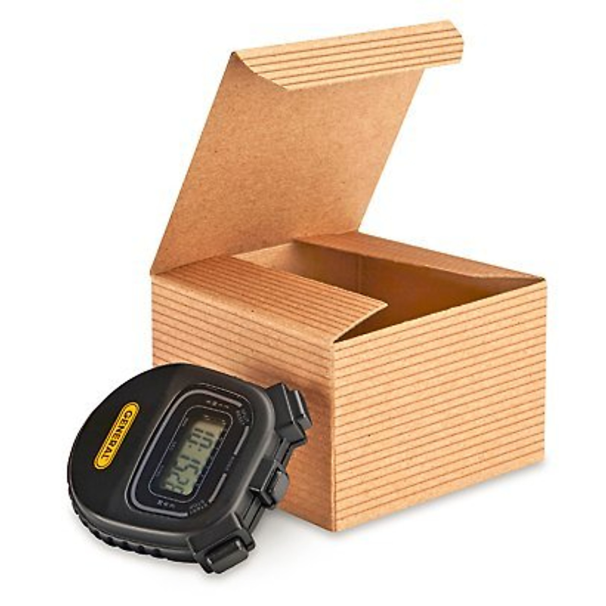 A1 Bakery Supplies Preimer High Kraft Pinstripe Brown Treat Gift Boxes (3 in X 3 in X 2 in 10 pk)