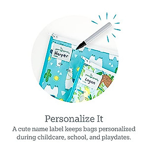 green sprouts Reusable Insulated Sandwich Bags (2 Pack) | Holds Food, Utensils, Wipes & More | Keeps Food Fresh | Waterproof