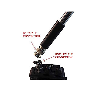 Anteenna TW-999BNC BNC Male Handheld Antenna Scanner Antenna (20-1300MHz) with BNC Male Connector for Scanner Radio and Frequency Counters