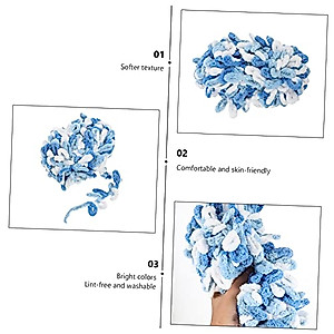 CRAFTHROU 1 Roll Polyester Loop Yarn Knitting Wool Sweater Yarn Chunky Arm Knitting Vegan Yarn Thick Wool Yarn Hand Chenille Yarn Chunky Wool Yarn Fancy Knitted Blanket 100% Polyester Fiber