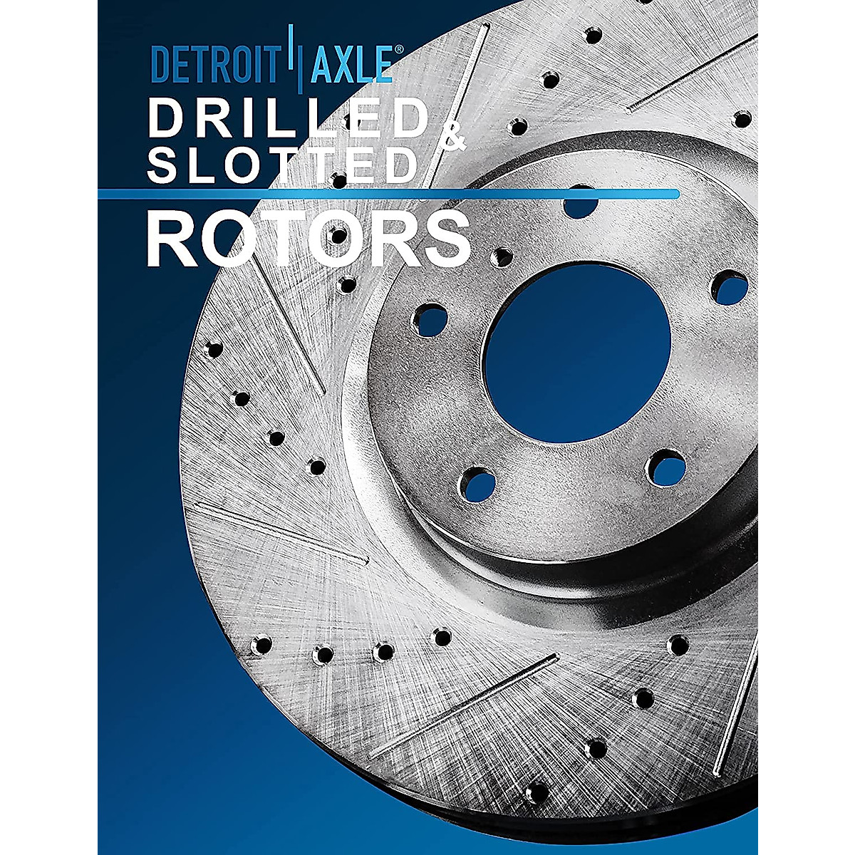 Detroit Axle - Rear Brake Kit for INFINITI Q60 Q70 QX60 QX70 FX35 FX37 FX45 JX35 M37 M56 Murano Pathfinder Quest Drilled Slotted Brake Rotors Ceramic Brakes Pads Replacement: 12.13" inch Rotors