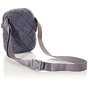 Vera Bradley Women's Teddy Fleece Sherpa RFID Small Convertible Crossbody Purse, Thunder Blue, One Size