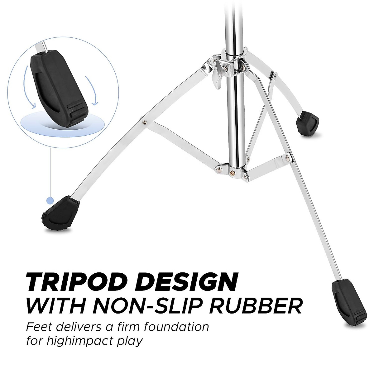 Starfavor Boom Cymbal Stand Single Braced with Non-Slip Rubber Feet and Memory Lock Limiter, Adjustable Height 22"-49" (ST 700)