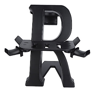 Upgraded Version Universal VR Stand,More Stable Base Headset Display Holder and Controller Mount Station for Oculus Quest, Quest 2, Rift, Rift S Headset and Touch Controllers(Black)