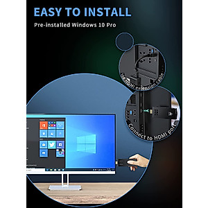 OUVISLITE Mini PC, Mini PC Stick 8GB RAM 128G ROM Atom X5-Z8350 Mini Computer Stick Win 10 Pro PC Stick 4K HDMI 2.4G / 5G WiFi Bluetooth 4.2 Auto Power On Business Office Home Theater