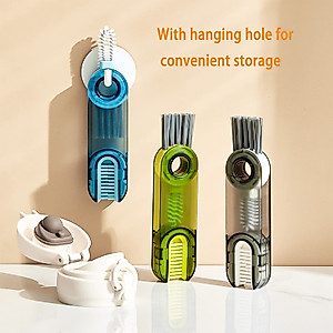 3 Pack 3 in 1 Multifunctional Cleaning Brush, Water Bottle Cleaner Brush 3 in 1 Cleaning Brush for Water Bottles, Cup, Home Kitchen Cleaning Tools