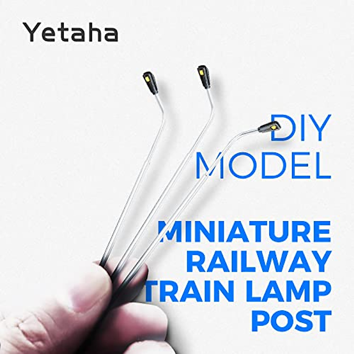 20Pcs Model Railway Train Model Street Lights LED Dual Lampposts HO OO Scale LEDs Dual Heads Gauge Model Street Light Layout