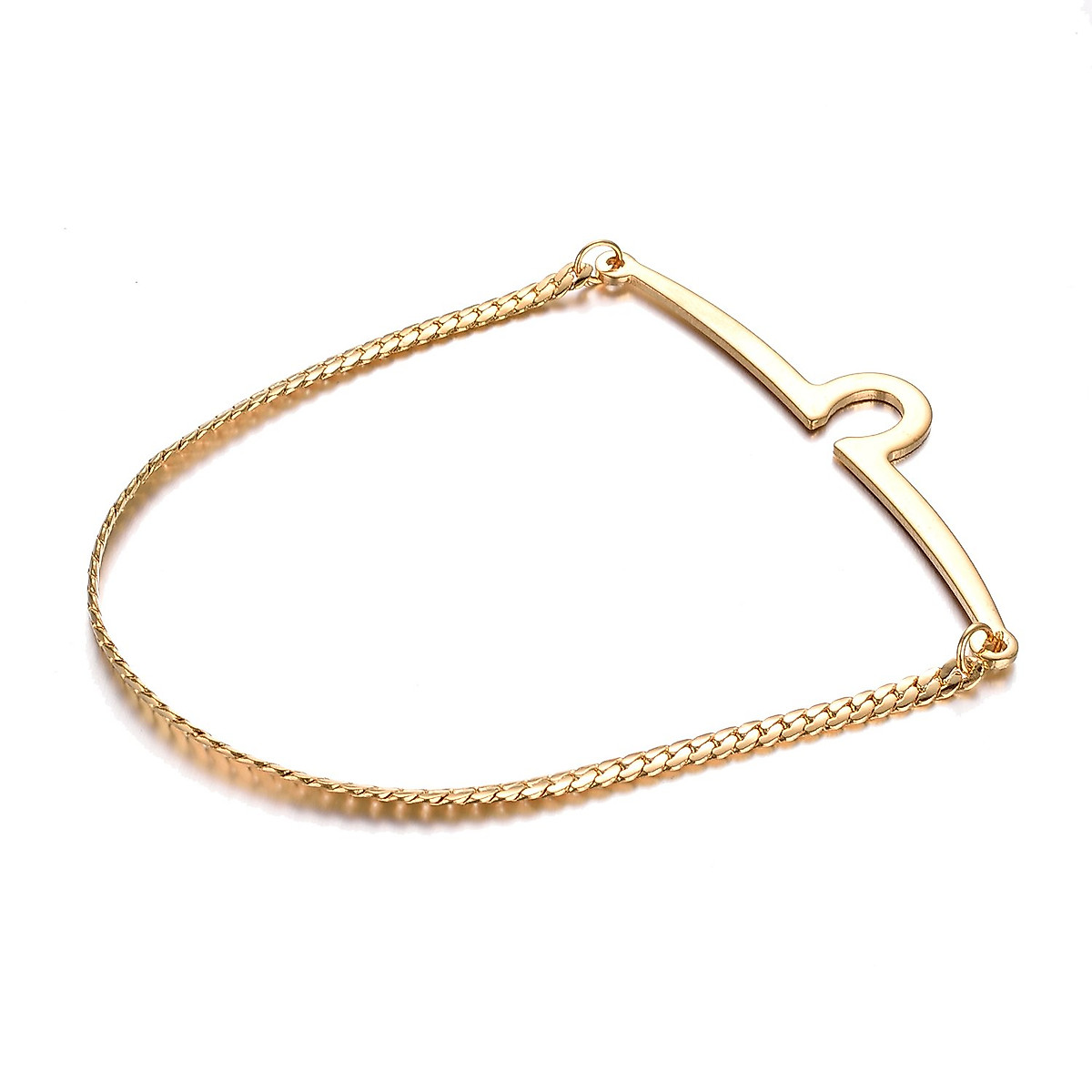 Yoursfs Gold Tie Chain for Men Gold Plated Single Loop Tie Bar/Pin/Clasp Chain Mens