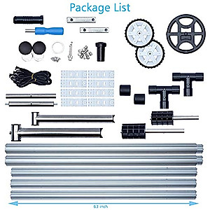 Nollapo 14 FT Pool Reel Aluminum Solar Swimming Inground Pool Cover Reel Set