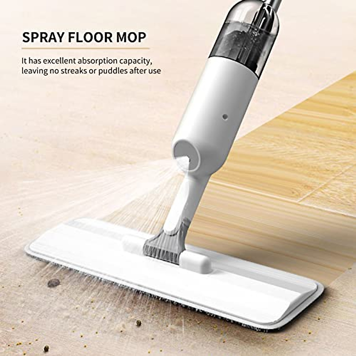 XIXIAN Spray Floor Mop for Floor Cleaning Microfiber Floor Mop Dry Wet Mop 350mL Bottle Dust Cleaning Mop Hardwood Wood Floor Cleaner Mop 360 Rotate Dry Wet Mop