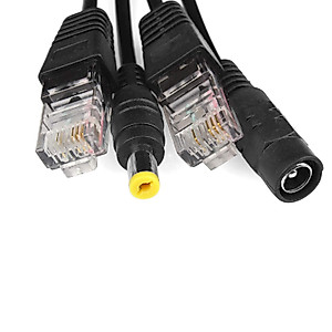 Passive PoE Injector 6 Pairs PoE Splitter Kit Passive PoE Injector and PoE Splitter Kit with 5.5x2.1 mm DC Connector RJ45 Power Over Ethernet