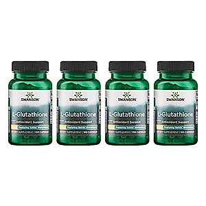 Swanson Amino Acid L-Glutathione 100 Milligrams 100 Capsules 4 Pack
