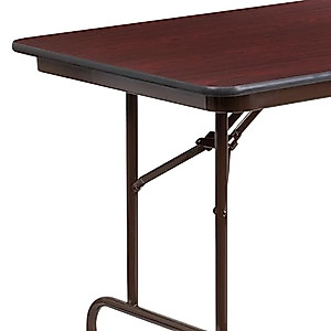 Flash Furniture Frankie 6-Foot Mahogany Melamine Laminate Folding Banquet Table