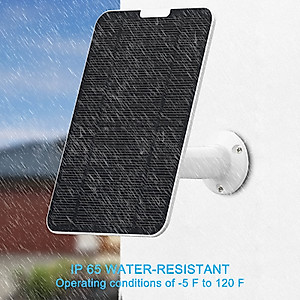 4W 6V Solar Panel Compatible with Arlo Pro 3/Pro 4/Arlo Ultra/Ultra 2/Arlo Go 2 only, Includes Secure Wall Mount, IP65 Weatherproof,13.1ft Power Cable