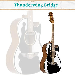 H. Jimenez, 7-String Acoustic-Electric Guitar, Ambidextrous, Black (LBQ4EBT)