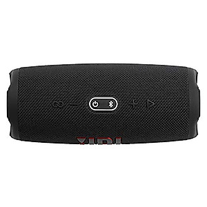 JBL Charge 5 Portable Waterproof Wireless Bluetooth Speaker Bundle with divvi! Protective Hardshell Case - Black