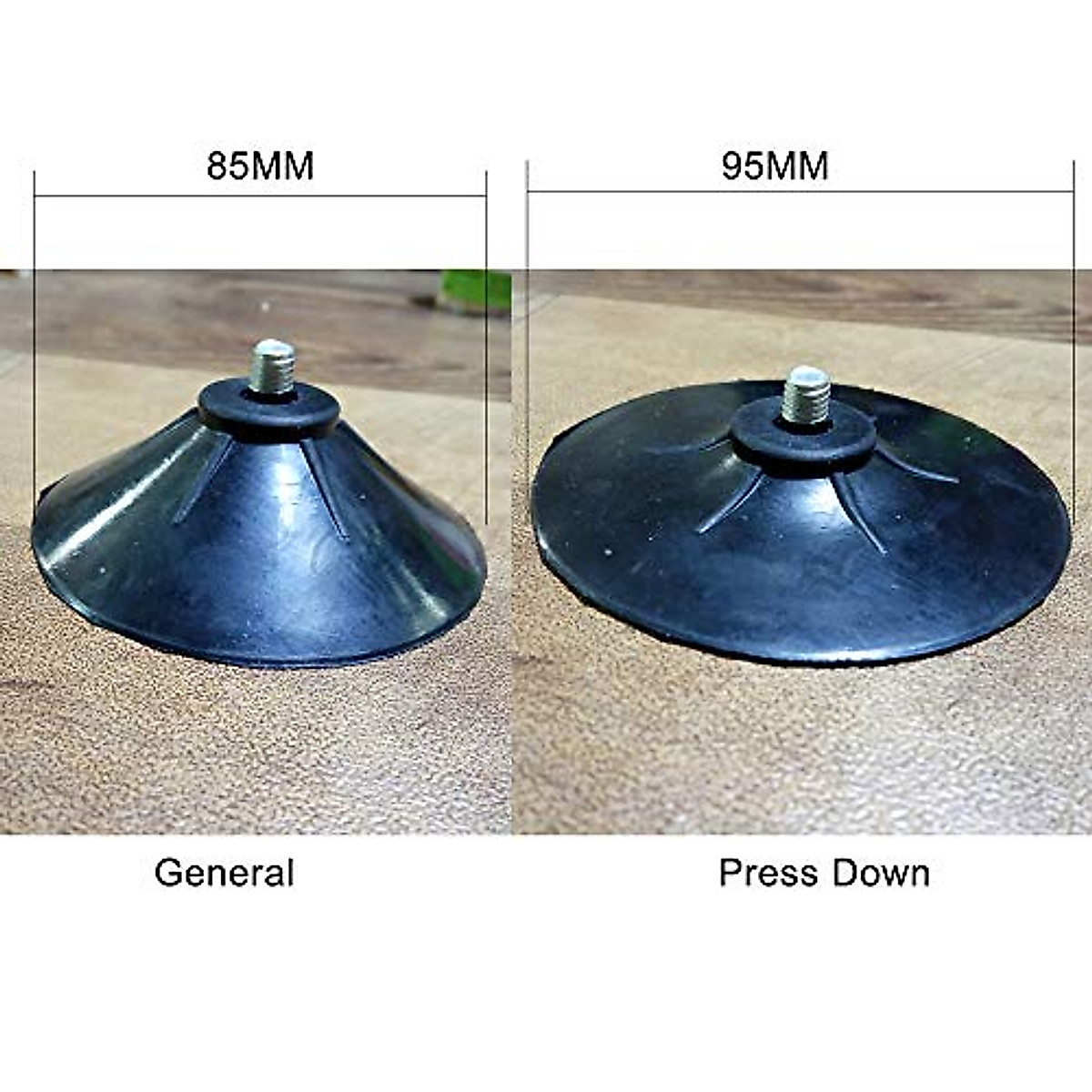 DANXQ M8 Strong Black Rubber Screw Suction Cup 3.3 Inch Used in Boxing Sandbags/Table Machine Fixing/Machine Rack/Handling/Quick Grab/Furniture Silent Pad,4 PCS (Cap Nut)