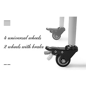 Rolling wire Laundry Basket with Wheels,Metal luandry cart for Room Organizer, garment laundry and storage (Black)