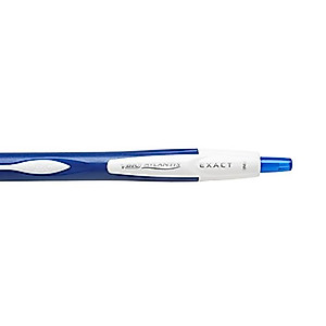 BIC Glide Exact Ballpoint Pen, Retractable, Fine 0.7 Mm, Blue Ink, Blue Barrel, Dozen