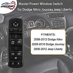 Master Power Window Switch | 8+13 PINS Check Required | Replacement for 2008-2012 Dodge Nitro Jeep Liberty, 2009-2010 Dodge Journey | Replaces# 4602632AG, 4602632AH