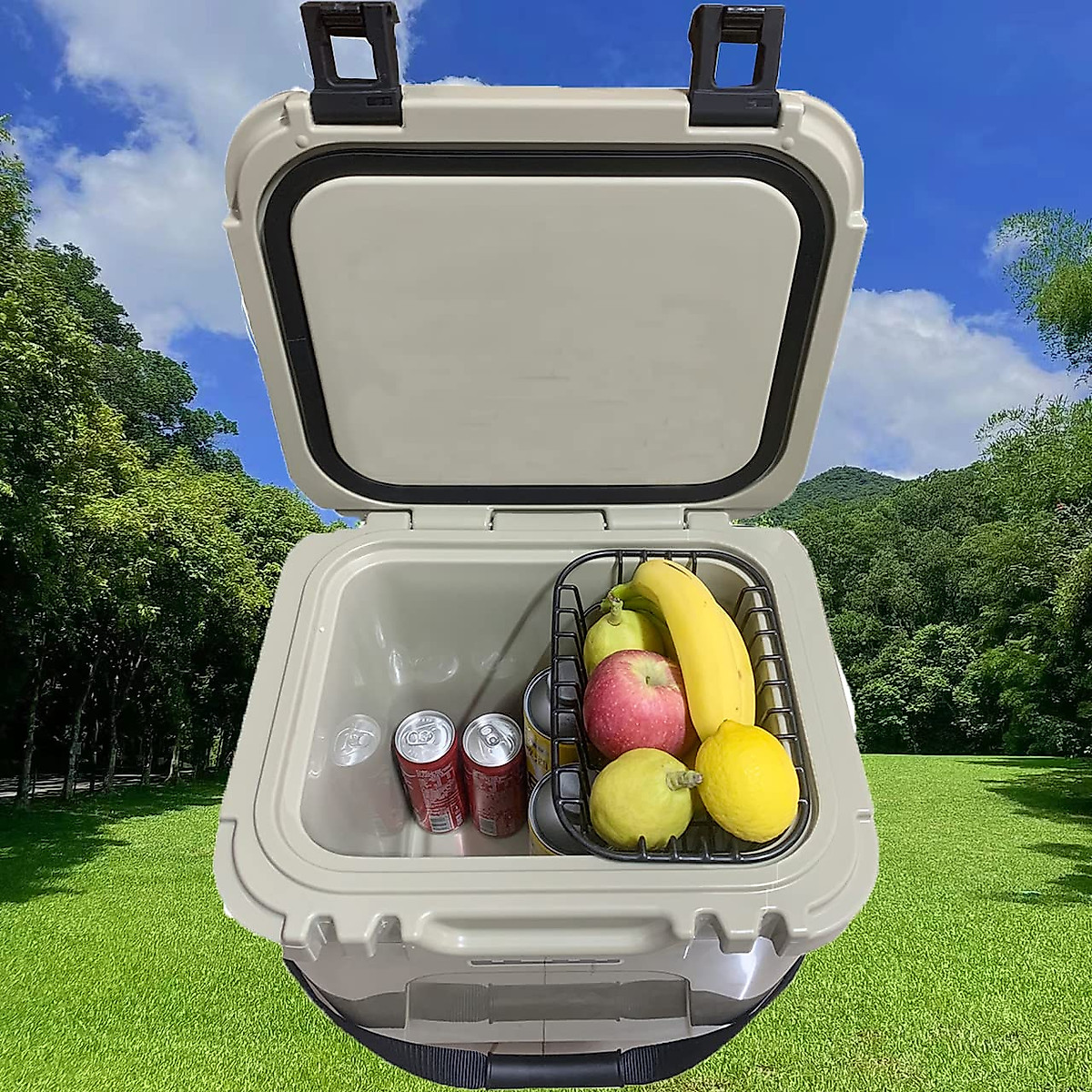 CORRBPEN Cooler Basket, 1-Pack, Compatible with YETI Roadie 24 Wire Cooler Rack, Will Keep Smaller Items Dry and Hold Fruit, Utensils, etc.