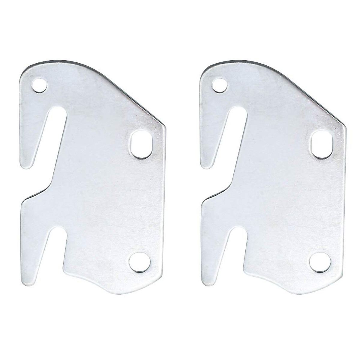 Kyuionty 2 Pcs #10 Bed Frame Hooks Wooden Bed Rail Hook Plates for Headboard Replacement Wooden Bed Parts or New Bed Construction