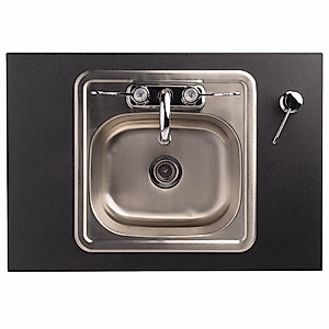 Ozark River Advantage Self Contained Portable Hot Water Handwashing Sink NSF Certified (Laminate Countertop, Maple)
