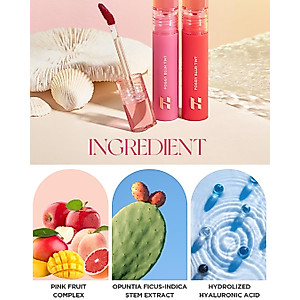 HOLIKA HOLIKA Foggy Blur Tint - Lightweight Airy Lip Makeup with Sheer Soft Color, Buildable Formula, Moisture & Silky Blur Fit, Pink Fruit Complex & Hyaluronic Acid, 0.14 fl.oz. (06 DOOZY)