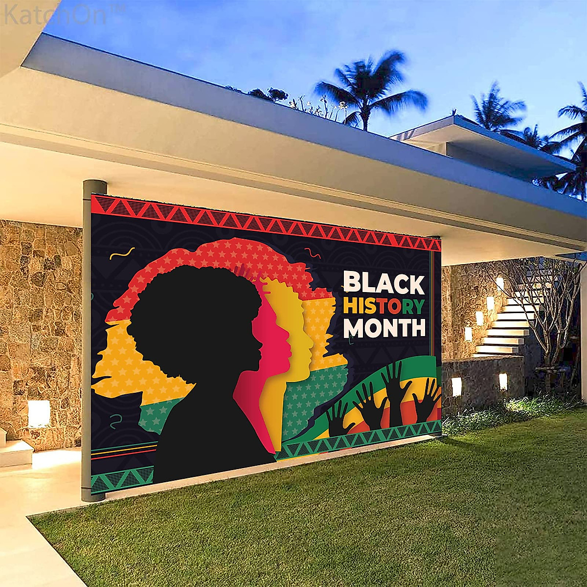 Black History Month Banner Backdrop Decorations Supplies, African American Country Festival Black History Backdrop Banner Party Decorations