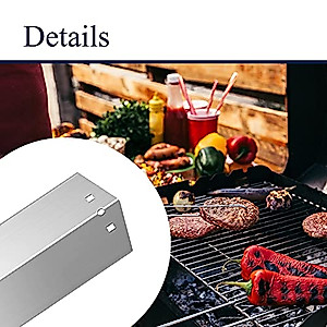 Boloda Grill Heat Plates Shields Replacement Parts, Compatible with Chargriller Char Griller 5050 5650 3001 3008 4000 5072 Grills, 3PCS Stainless Steel Burner Covers, Flavor Bars with Support Bracket