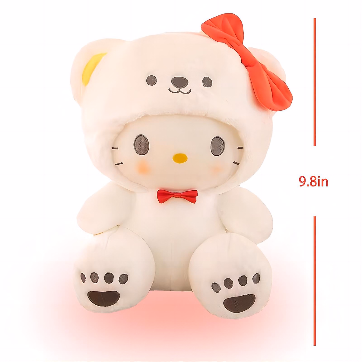 MRTTKIDD Cute Plushie Toys,Lovely Plushie Stuffed Animal, Anime Soft Plush Hugging Pillow, 9.8Inch(White cat)
