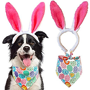Dog Easter Costume and Egg Dog Bandana