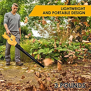 Mellif Cordless Leaf Blower for Dewalt 20V Max Battery, Handheld Electric Power Leaf Blower for Lawn Care & Yard Cleaning(Battery Not Included)