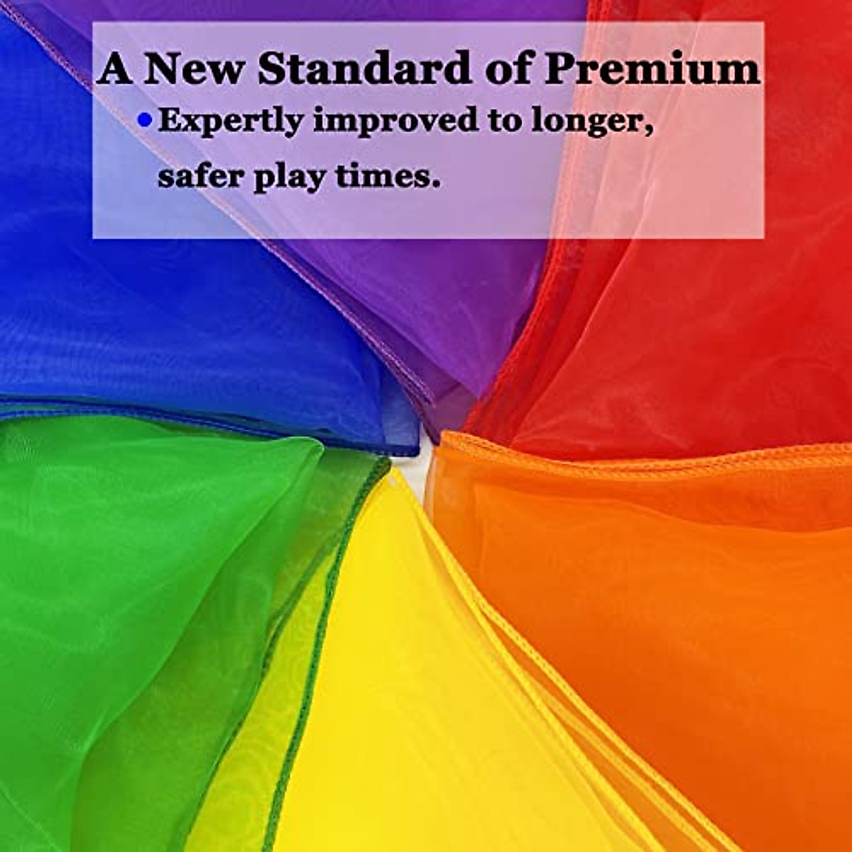 Lolakee Dance Scarves for Kids Play 12 Pcs Upgraded Play Scarves for Babies Toddlers Children Movement Square Juggling Silk Music Dancing Scarf Rhythm Band Scarves Pro (6 Colors,24" x 24")