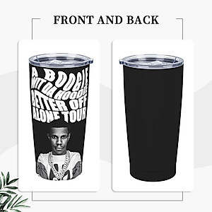 Zyxmconas A Boogie Music Wit da Hoodie Stainless Steel Insulated Tumbler Double Wall Travel Cup With Straw And Lid For Home Office Car 20 oz