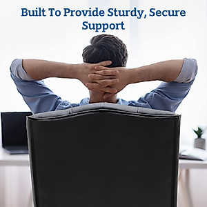 Halter Executive Office Swivel Chair Height Adjustable Reclining Ergonomic Cushioned Seat and Backrest, Head and Arm Support, Caster Wheels, PU Leather, 1 Pack Olive Green