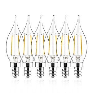 Sengled E12 Led Bulb Dimmable, Candelabra Led Light Bulbs 40 Watt Equivalent, CA10 Flame Tip Chandelier Light Bulbs, 2700K Soft White Candle Light Bulbs for Chandeliers, Ceiling Fan, Pendant, 12 Pack