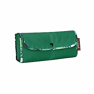 Sachi 3 Piece Market Tote Set – Insulated Thermal Reusable Grocery Bags for Cold and Hot Foods – Lightweight, Portable and Fold-able (Green Tropical Leaf)