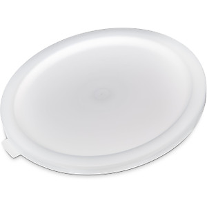 Carlisle FoodService Products Bain Marie Food Storage Container Lid with Stackable Design for Kitchens, Restaurants, Catering, Plastic, 12 To 22 Quarts, White