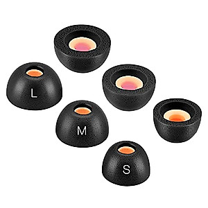 TENNMAK Memory Foam Eartips Replacement for JBL Tune 125TWS 135TWS 215 230NC 130NC & Soundcore by Anker Life A1 A2 P2 Mini P3 A3i VR P10 Space A40 & Jabra Elite 3 4 5 7 Earbuds Earpad