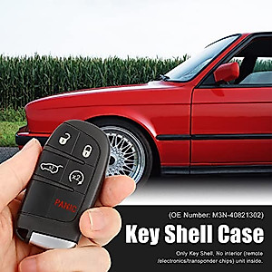 X AUTOHAUX New Car Replacement Key Fob Shell Case Black M3N-40821302 for Jeep Grand Cherokee 2014-2020 Compass 2017 Renegade 2016-2018