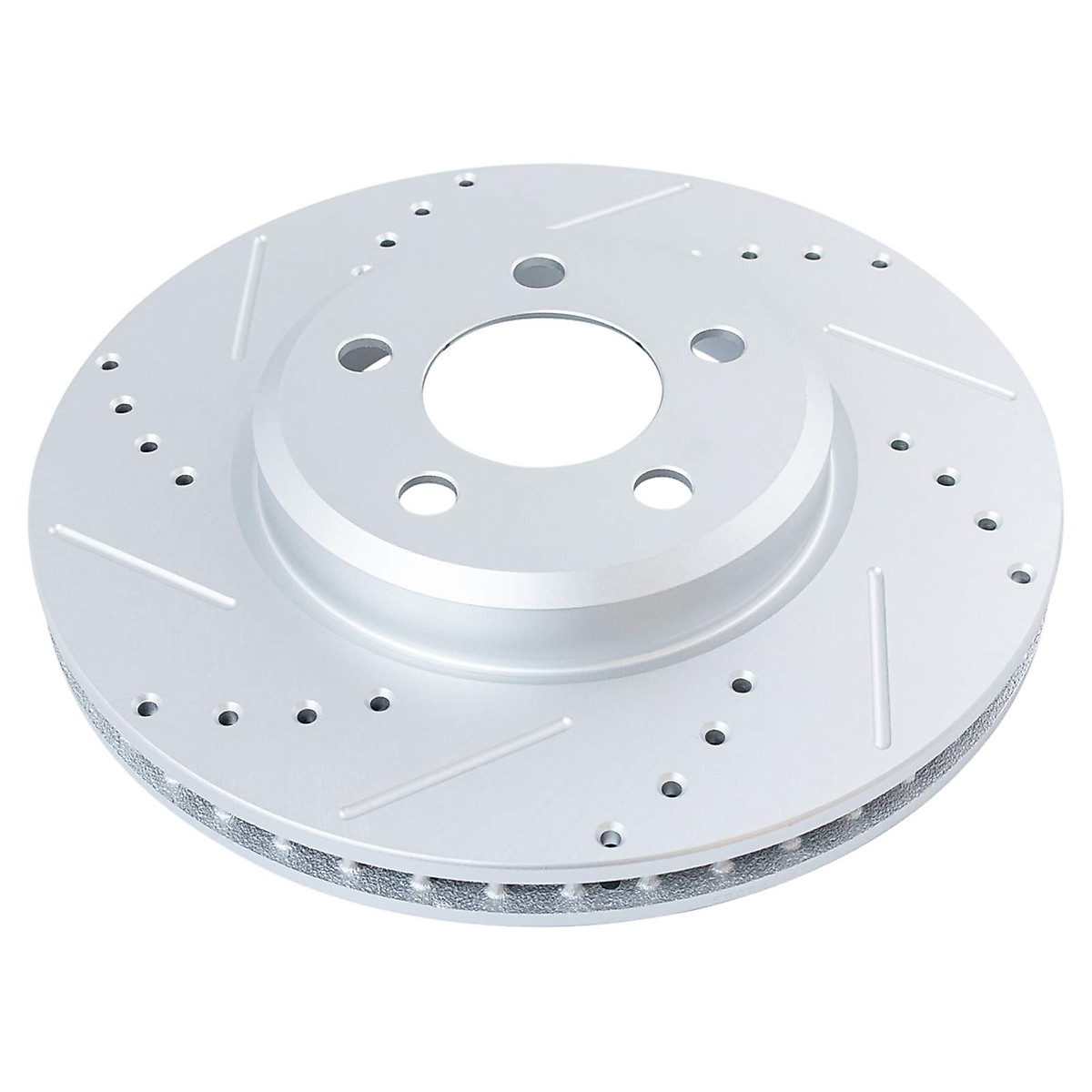 Rotor & Brake Pad Ceramic Performance Drilled Slotted Front & Rear Kit