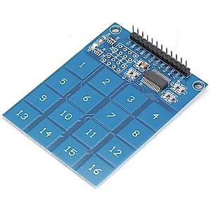 RedTagCanada TTP229 2.4V-5.5V 16 Channel Digital Capacitive Switch Touch Sensor Keypad Module IC for Arduino Board Electronic DIY Tool, Blue