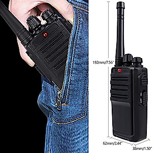 2Pcs Black 10 Meter Walkie Talkies Simple Intercom Mini Interphone for Parent Child Game