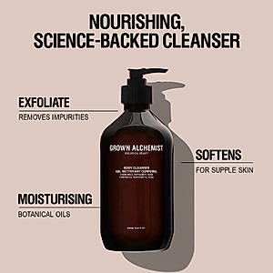 Grown Alchemist Refillable Body Cleanser Bundle Kit: Chamomile, Bergamot, Rose. Gentle Body Wash that Hydrates and Cleanses Skin