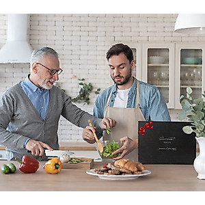 ciwete Chef Knife Set, 6-Piece Kitchen Knife Set with Upgrade 3CR13 Stainless Steel Ultra Sharp Blades, Knives Set with Well Balanced Wood Handle, Chefs Knife Set with Gift Box