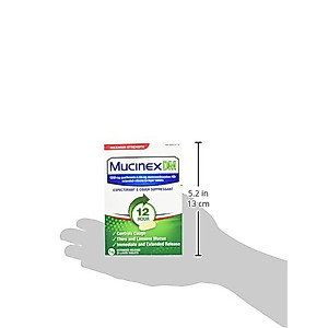 Mucinex DM Maximum Strength 12-Hour Expectorant and Cough Suppressant Tablets, 14 ct